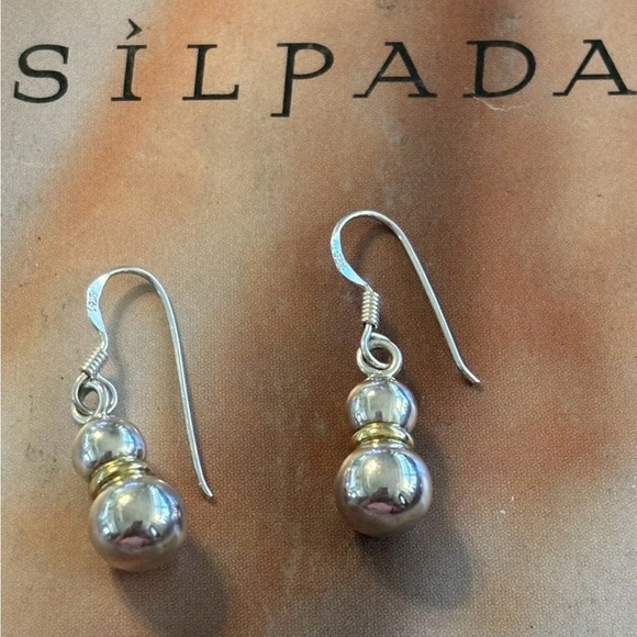Silpada | Jewelry | Silpada Vintage Sterling Double Ball Bead Drop ...
